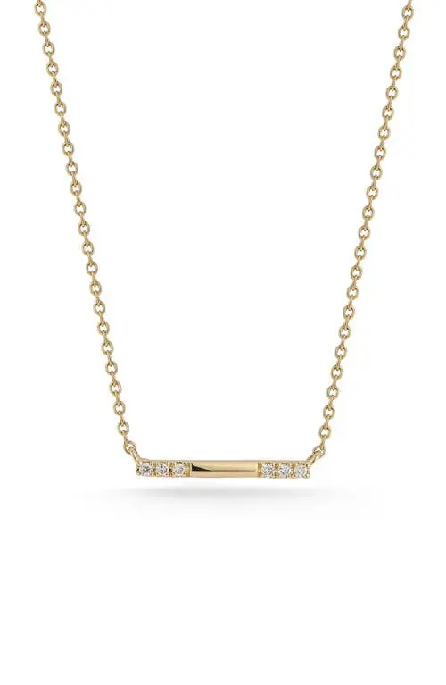 DANA REBECCA DESIGNS Sylvie Rose Diamond Bar Pendant Necklace - Yellow Gold