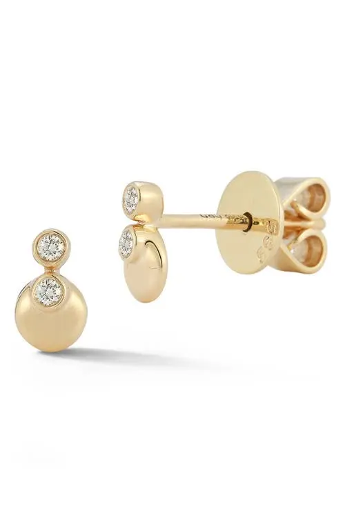 DANA REBECCA DESIGNS Lulu Jack Diamond Stud Earrings - Yellow Gold