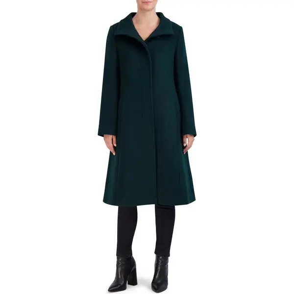 Cole Haan Longline Wool Blend Coat