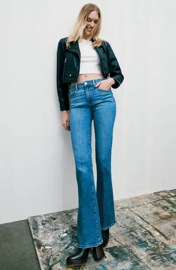 ALLSAINTS Elora Crop Leather Biker Jacket