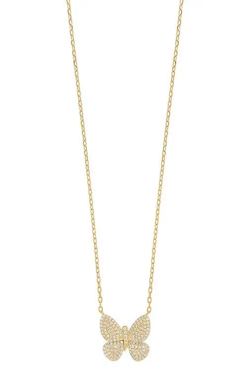 Bony Levy Diamond Butterfly Pendant Necklace - 18k Yellow Gold