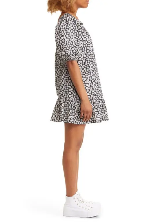 BILLABONG Floral Puff Sleeve Cotton Dress