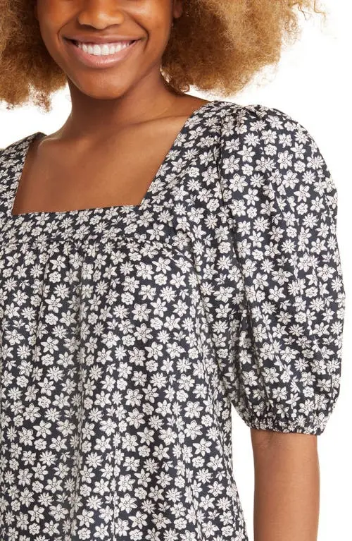 BILLABONG Floral Puff Sleeve Cotton Dress
