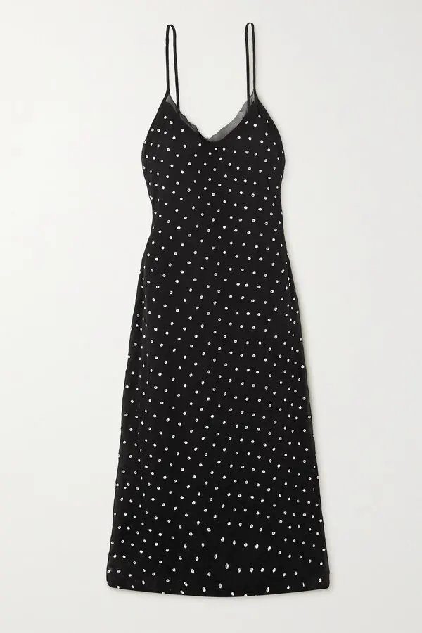 Dodo Bar Or Eran Crystal-embellished Chiffon Midi Dress
