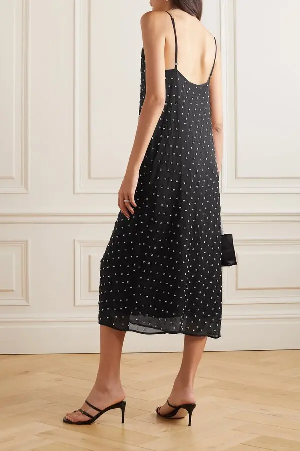 Dodo Bar Or Eran Crystal-embellished Chiffon Midi Dress