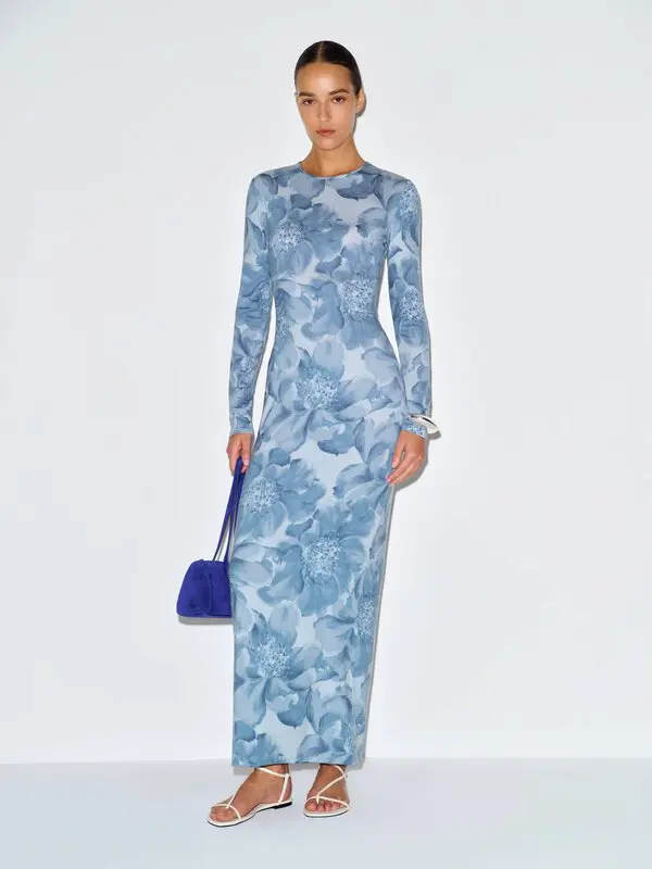 REFORMATION Tommie Knit Dress - Blue