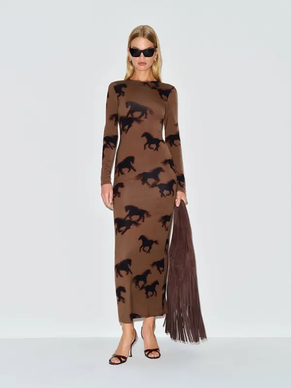 REFORMATION Tommie Knit Dress - Brown