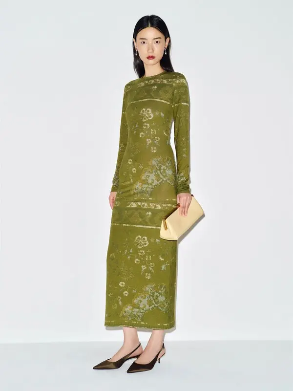 REFORMATION Tommie Knit Dress - Green