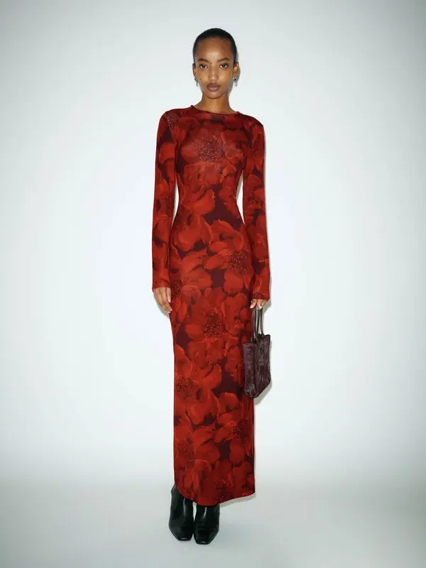 REFORMATION Tommie Knit Dress - Red