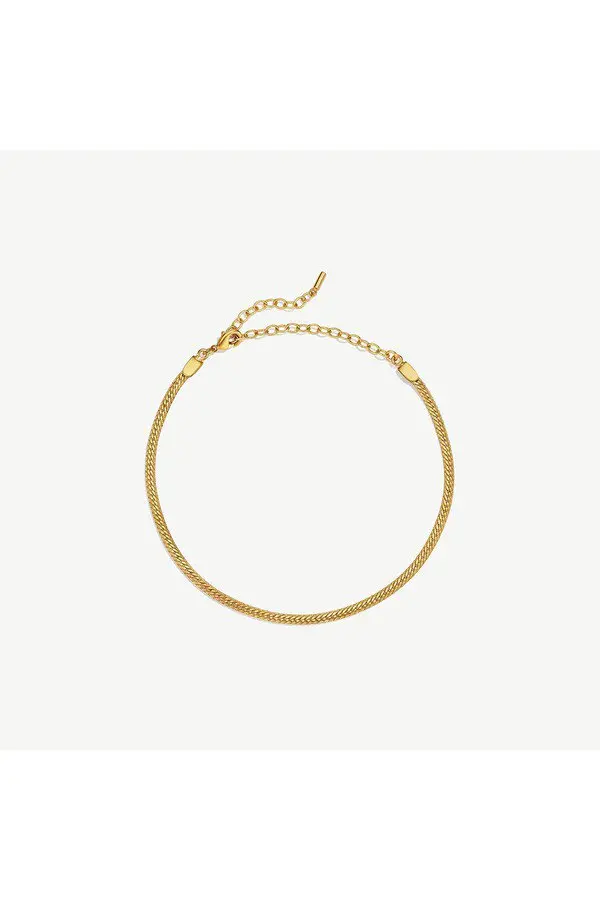 SOKO Safu Herringbone Anklet - Gold