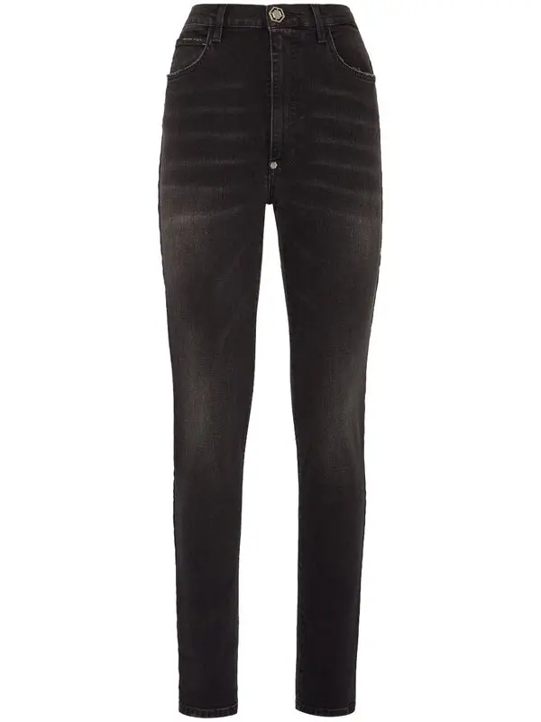 Philipp Plein Distressed Skinny Jeans - Black