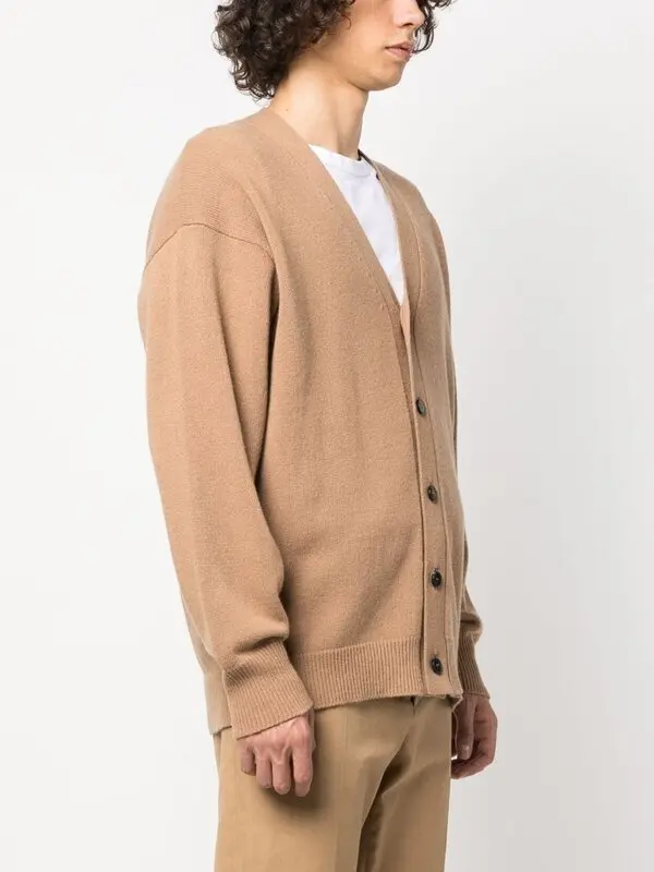 ROBERTO COLLINA V-neck Wool-cashmere Blend Cardigan