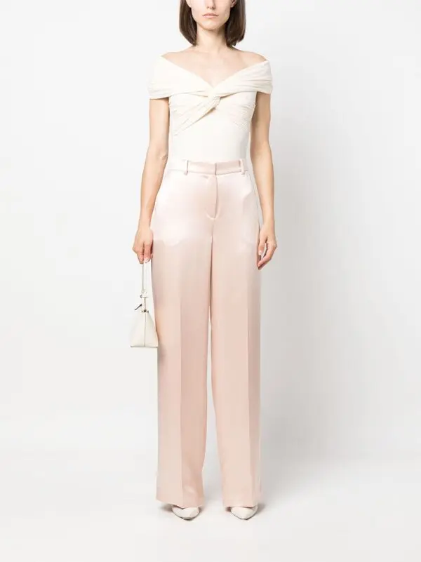 Magda Butrym Wide-leg Silk Trousers - Pink