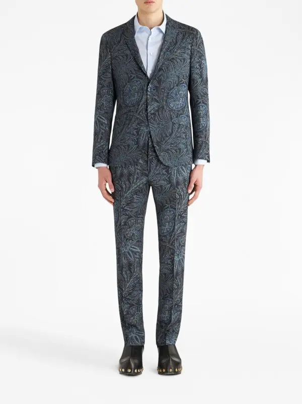 Etro Single-breasted Floral-print Jacket