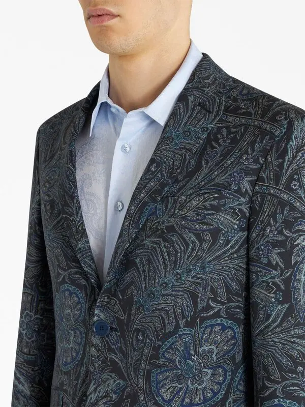 Etro Single-breasted Floral-print Jacket