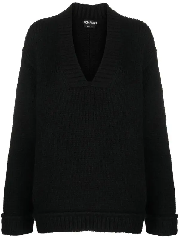 TOM FORD V-neck Pullover - Black