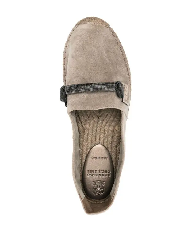 Brunello Cucinelli Buckle-detailing Leather Espadrilles