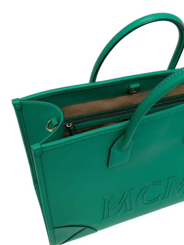 Mcm Munchen Large Leather Tote Bag