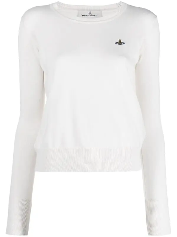 VIVIENNE WESTWOOD Orb-embroidered Jumper - Neutrals