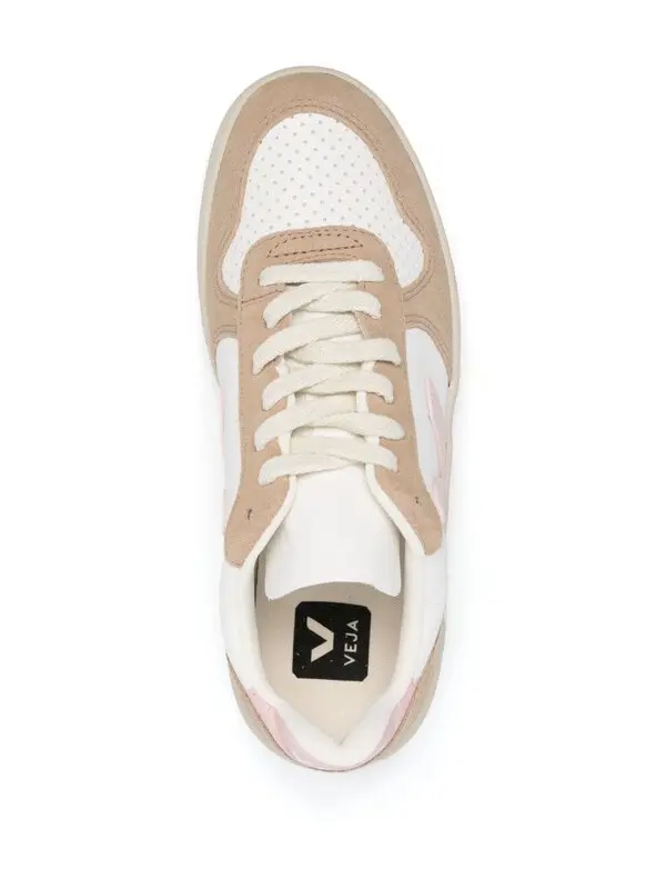 VEJA V-10 Chromefree Leather Sneakers - White