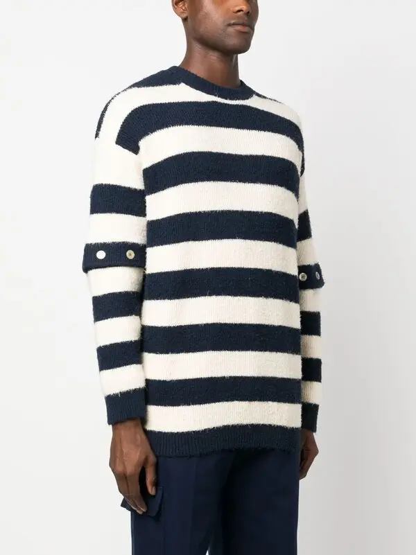 Gucci Striped Brushed Jumper - Neutrals