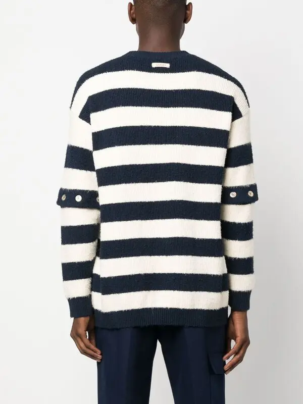 Gucci Striped Brushed Jumper - Neutrals