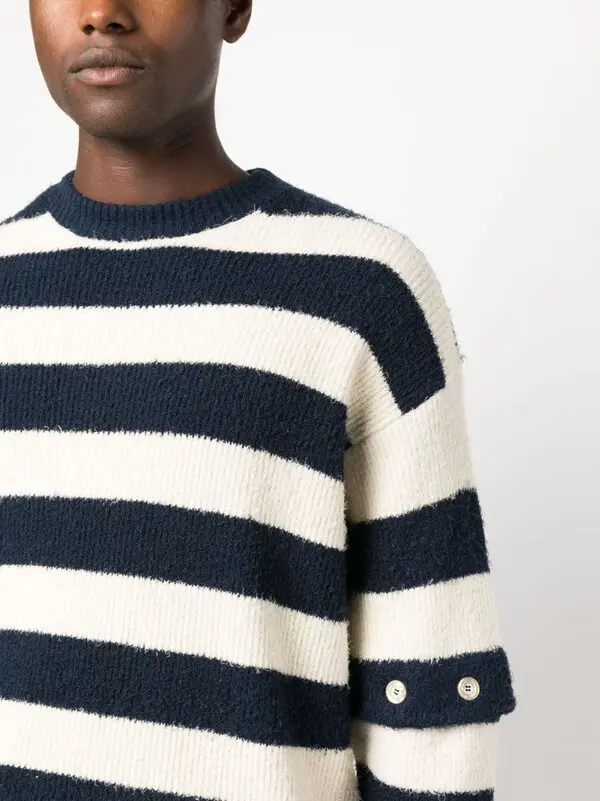Gucci Striped Brushed Jumper - Neutrals