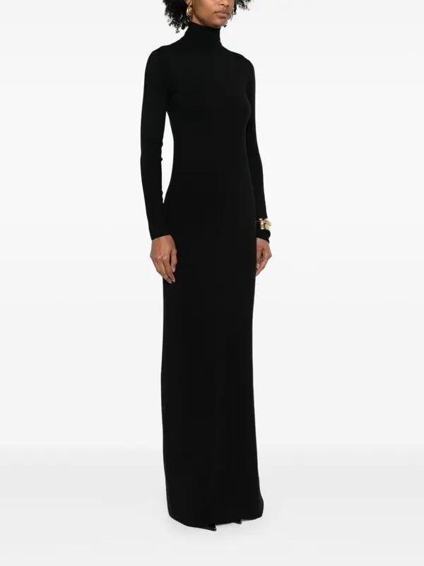 Saint Laurent Long-sleeve Wool Dress