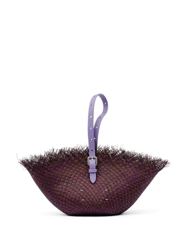 MAISON MARGIELA Recicla Raffia Tote Bag - Purple