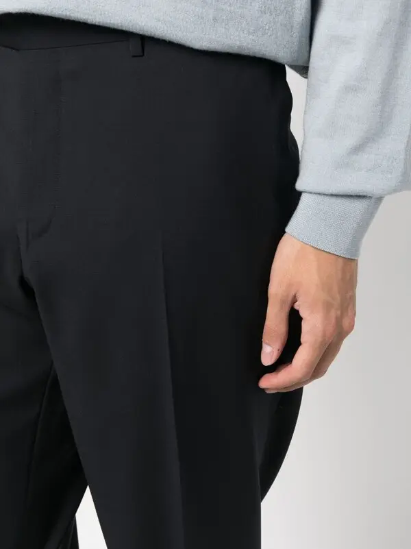 Canali Straight-leg Wool Trousers - Blue