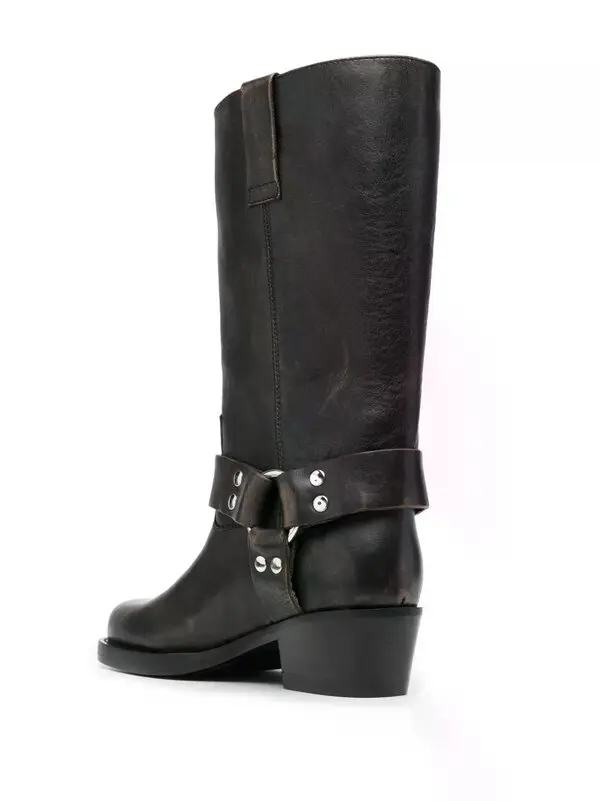 Paris Texas Roxy 45mm Leather Biker Boots - Black