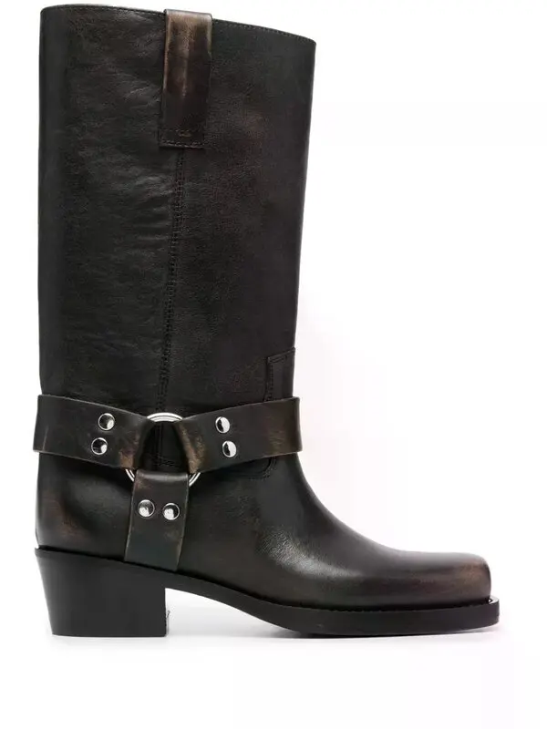 Paris Texas Roxy 45mm Leather Biker Boots - Black