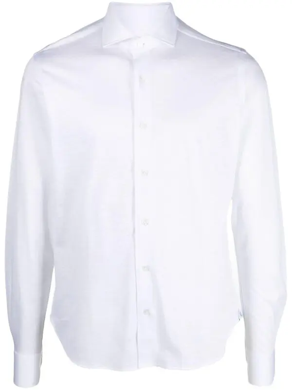 ORIAN Long-sleeve Button-up Shirt - White