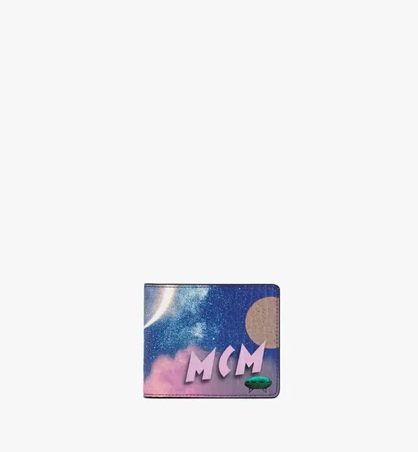 Mcm Aren Bifold Wallet In Retro Futurism Visetos