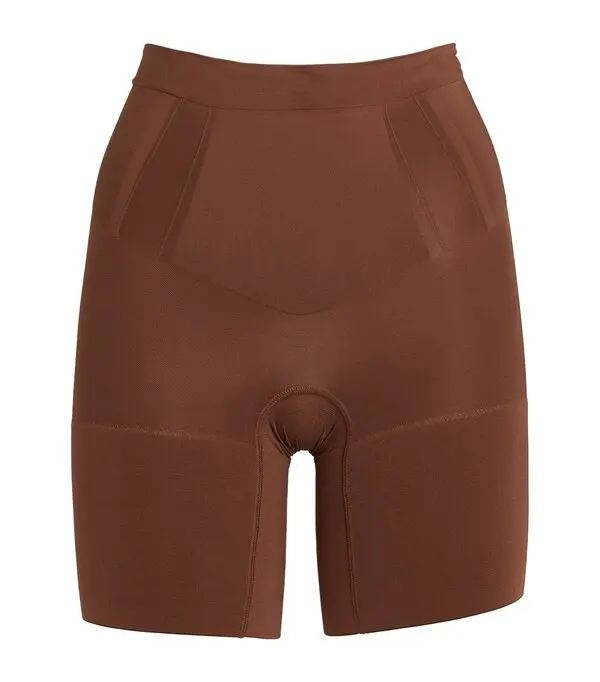 Spanx Sculpt Oncore Mid-thigh Shorts - Brown