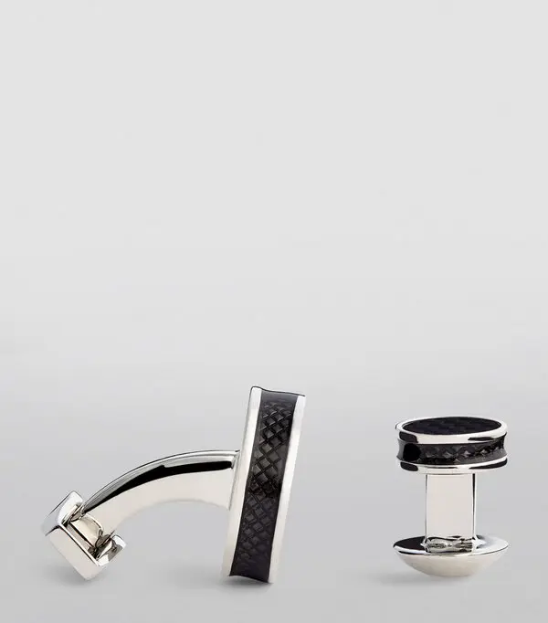 Tateossian Disc Cufflink Set - Black