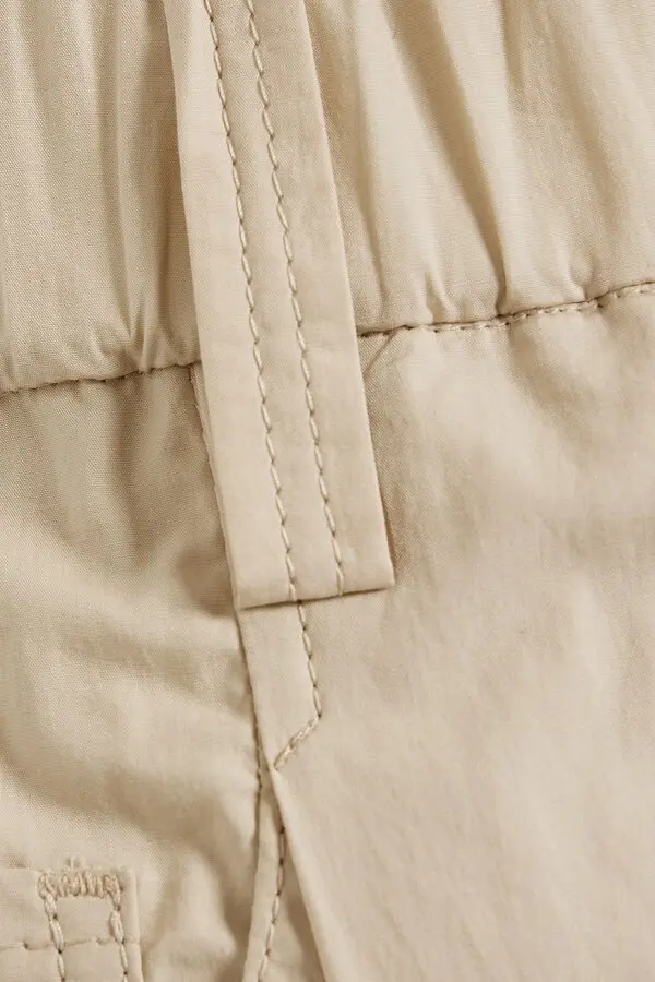 Brunello Cucinelli Bead-embellished Tapered Pants - Beige