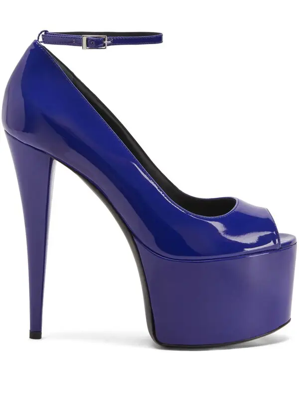 GIUSEPPE ZANOTTI 150mm Gz Aida Platform Pumps - Blue