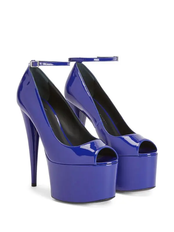 GIUSEPPE ZANOTTI 150mm Gz Aida Platform Pumps - Blue