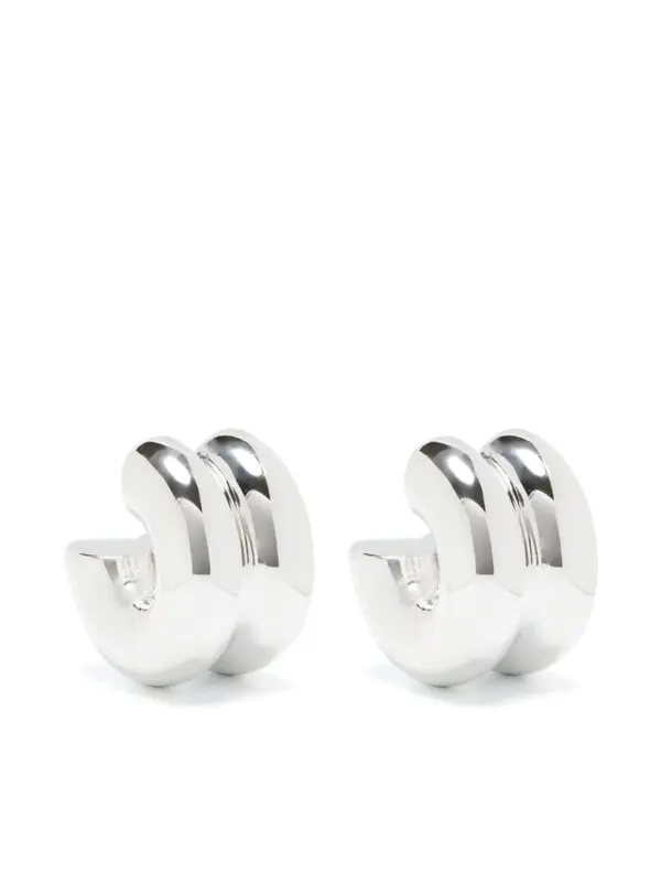 UNCOMMON MATTERS Billow Sculpted Hoop Earrings - Silver