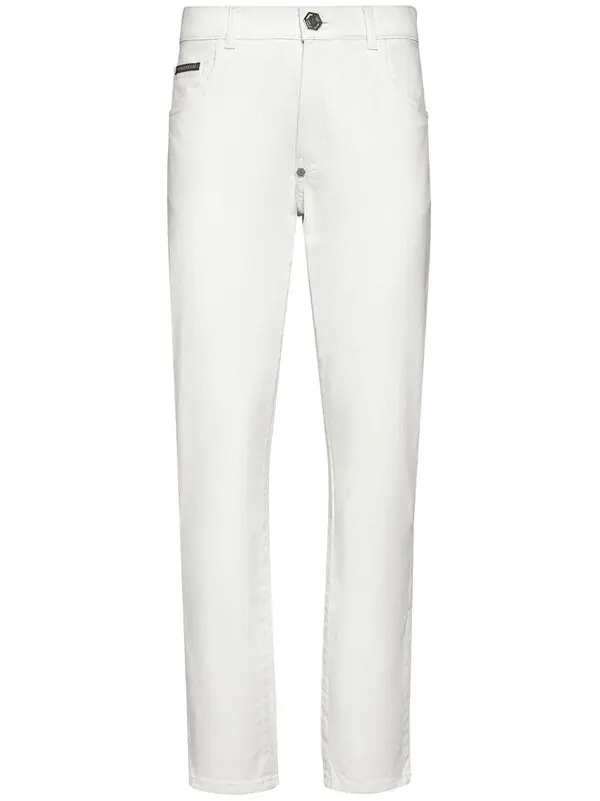 Philipp Plein Straight-leg Denim Trousers - Neutrals