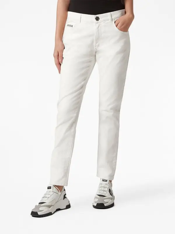 Philipp Plein Straight-leg Denim Trousers - Neutrals