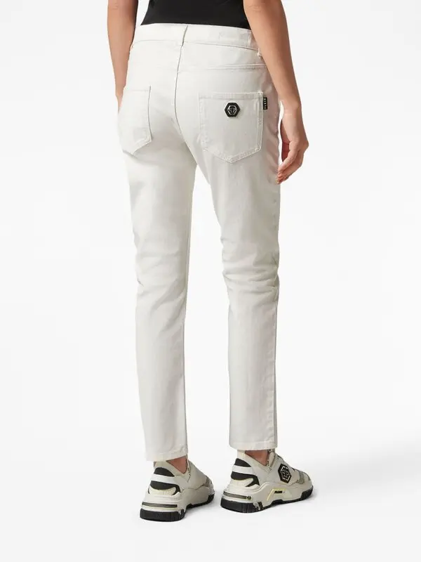 Philipp Plein Straight-leg Denim Trousers - Neutrals