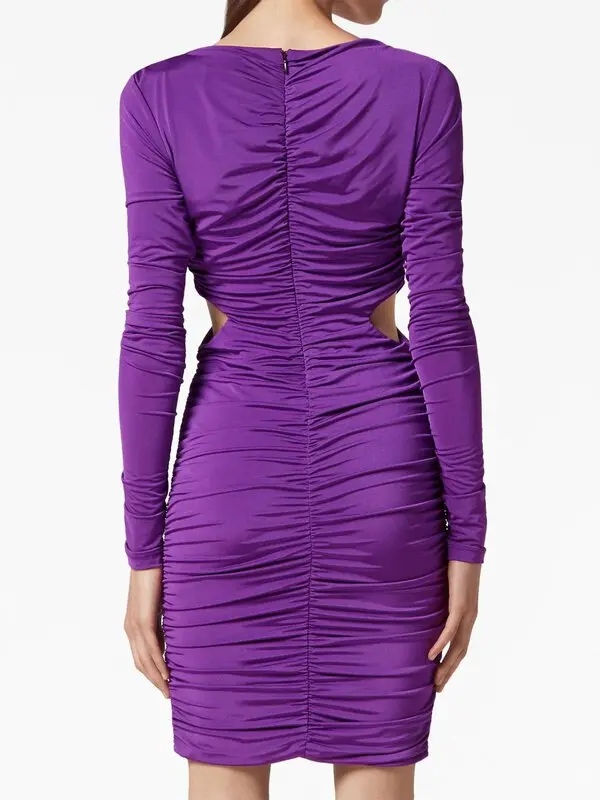 Philipp Plein Logo-plaque Ruched Minidress