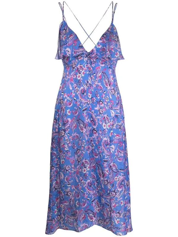 Isabel Marant Étoile Presly Floral-print Midi Dress - Blue