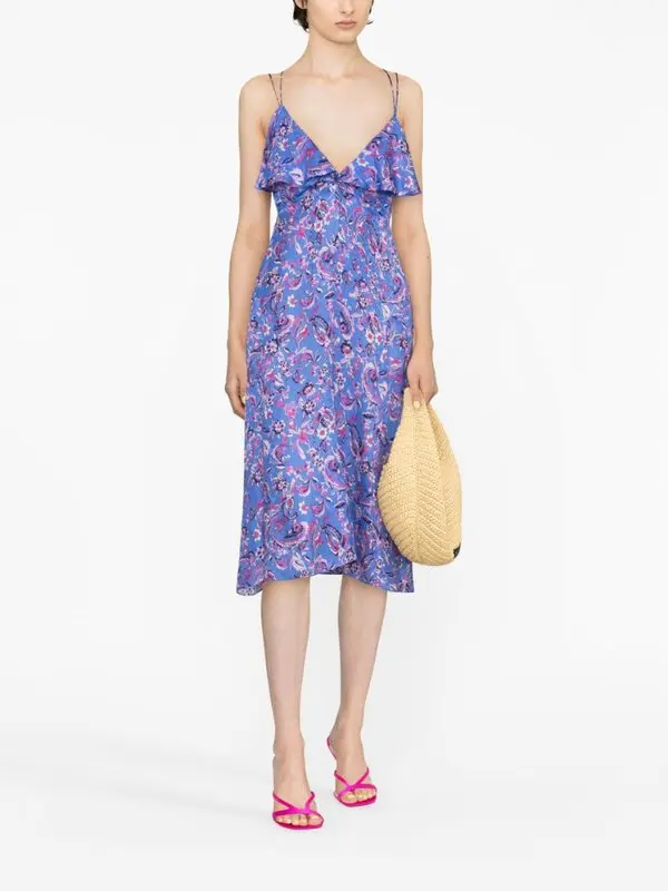 Isabel Marant Étoile Presly Floral-print Midi Dress - Blue