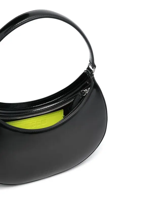 MSGM Logo-debossed Faux Leather Hobo Bag