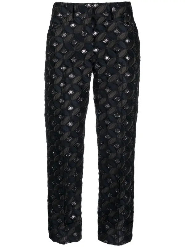 Fabiana Filippi Patterned Jacquard Cropped Trousers