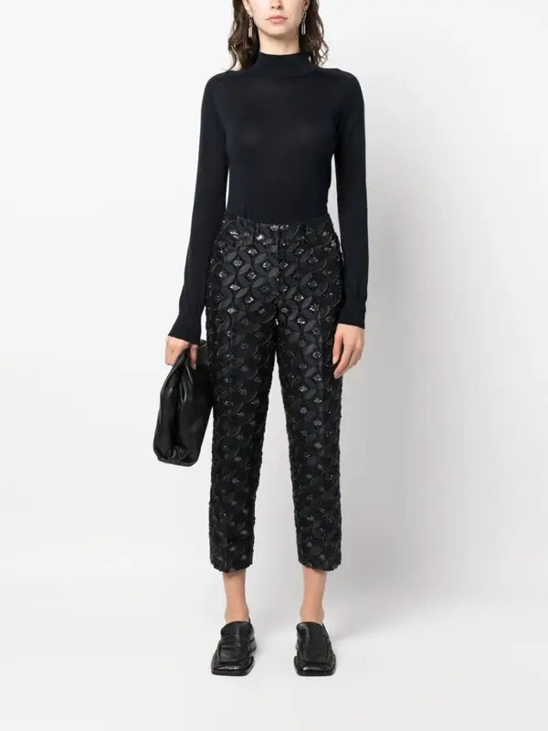 Fabiana Filippi Patterned Jacquard Cropped Trousers