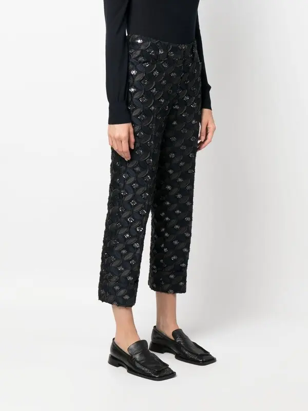 Fabiana Filippi Patterned Jacquard Cropped Trousers